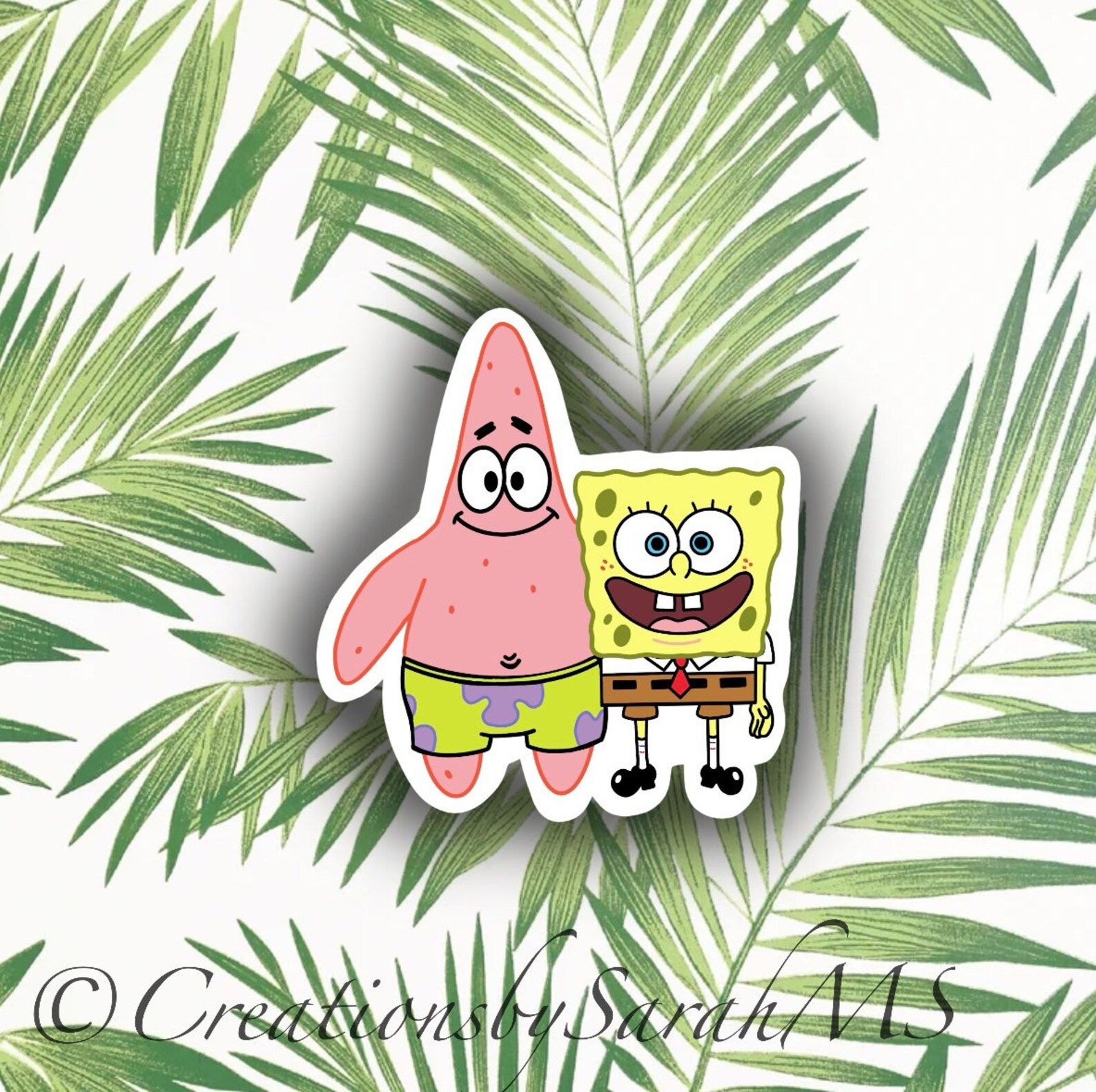 Spongebob Sticker Patrick Sticker Vinyl Sticker Sticker | Etsy