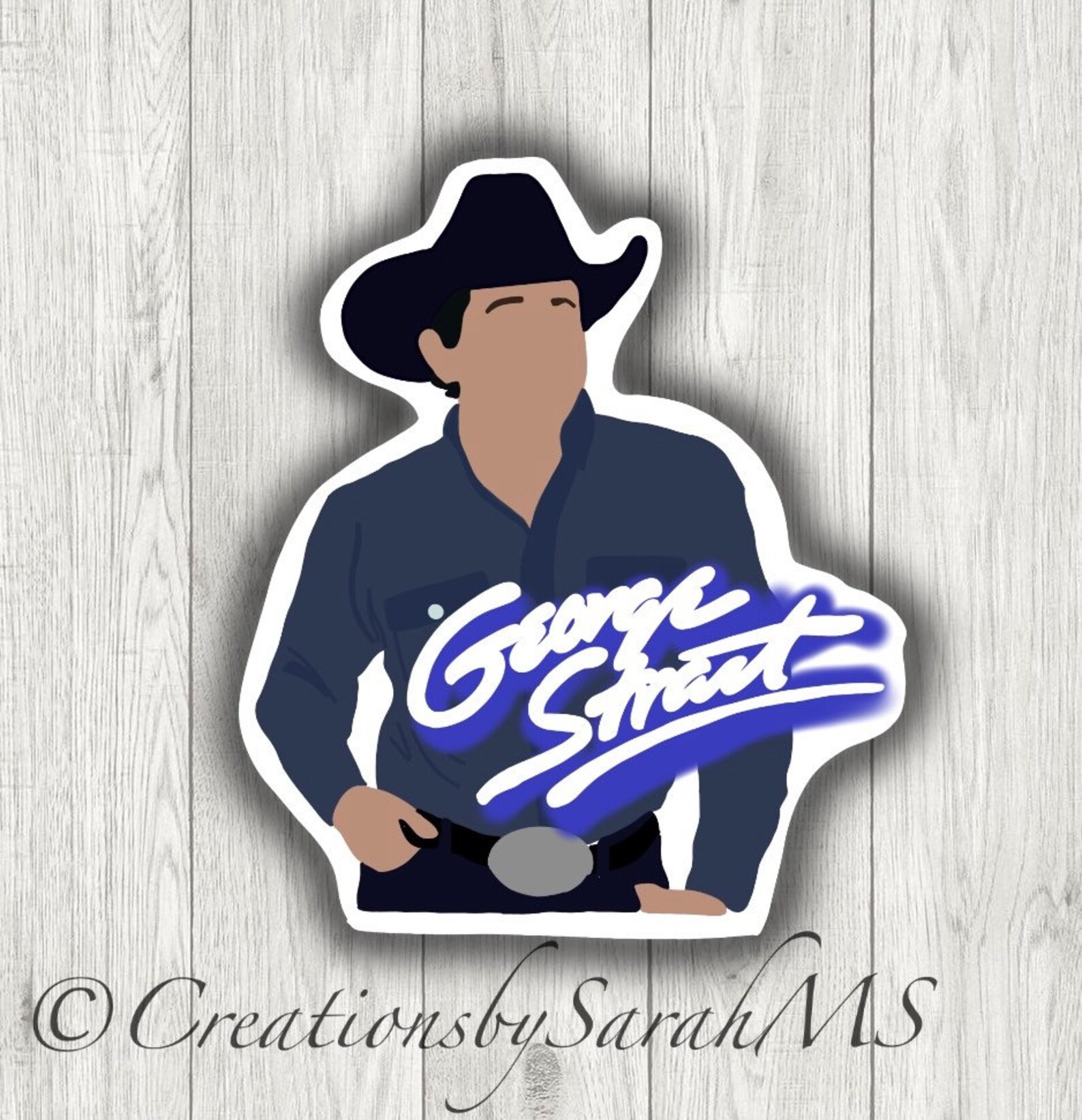 George Strait Sticker Country Sticker Vinyl Sticker | Etsy