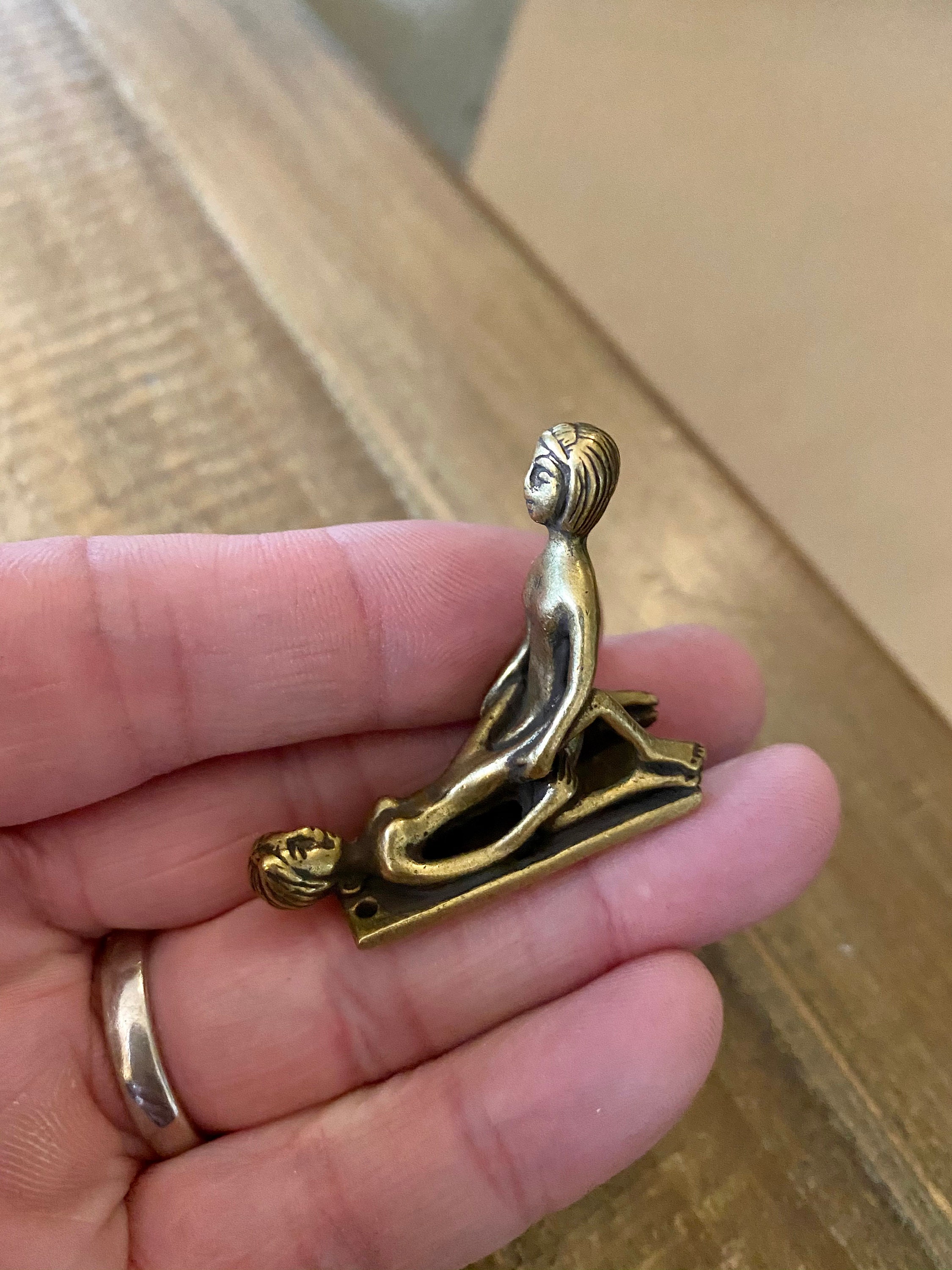 Erotic Statue Unusual Brass Erotic Figurine Couple Making Etsy