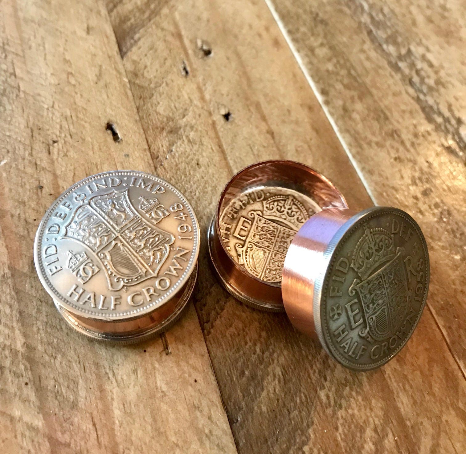 Handmade Ring Box Pill Box Made From Two Vintage British Half - Etsy UK