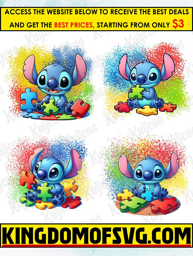 8 Funny Autism Cartoon Png Bundle, Autism Awareness Png, Be Kind Png ...