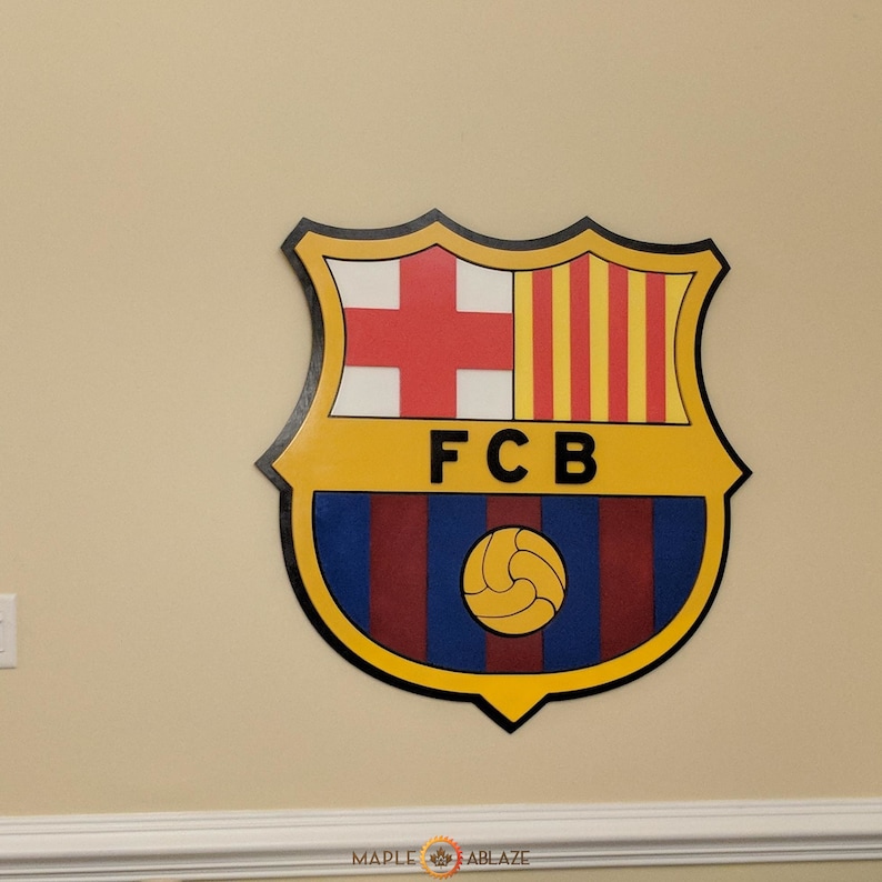 3D FC Barcelona Wooden Sign | Etsy
