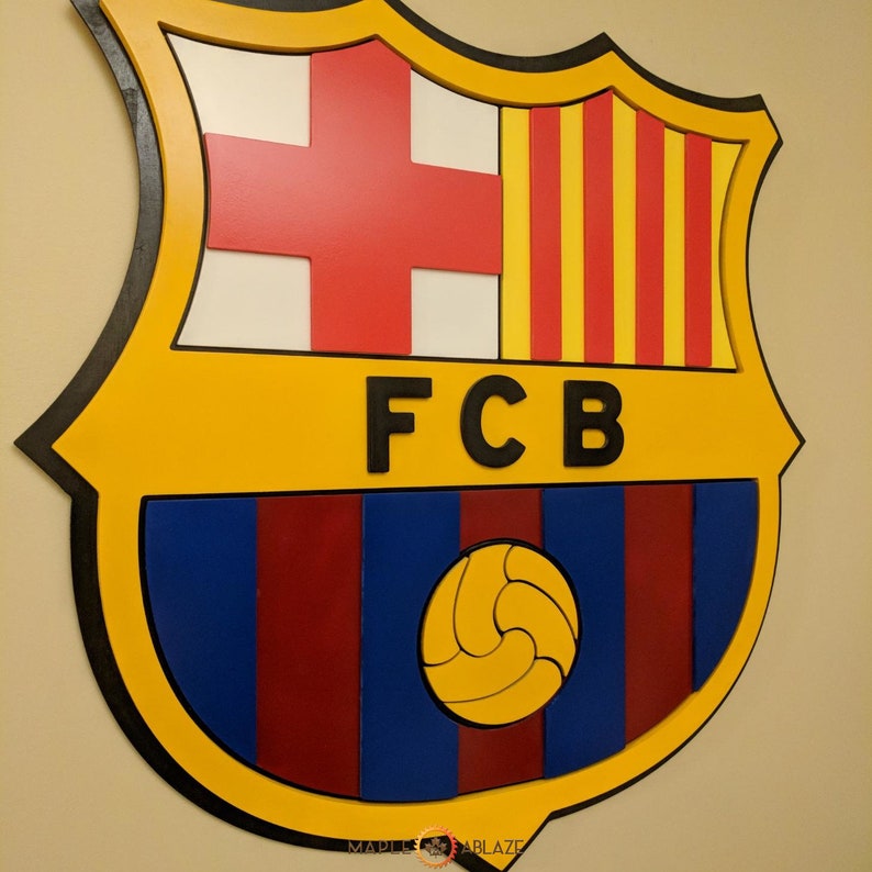 3D FC Barcelona Wooden Sign | Etsy
