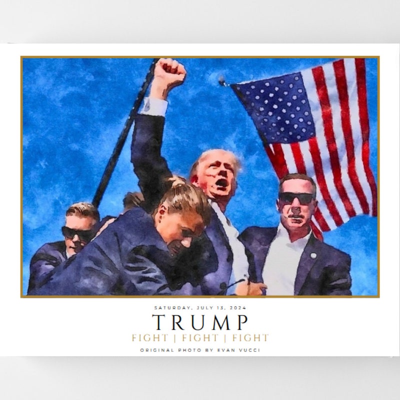 Trump Picture Fight Fight Fight - Etsy