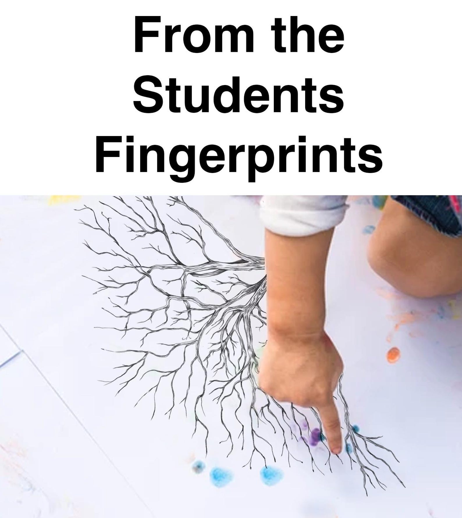 Teacher Gift Fingerprint Tree of Students, Thumbprint Tree, Class Gift ...