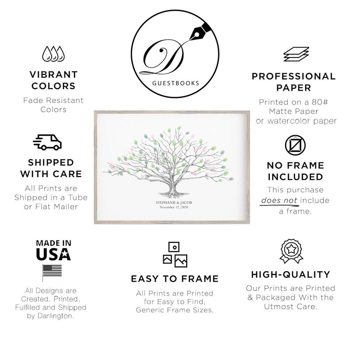 Teacher Gift Fingerprint Tree of Students, Thumbprint Tree, Class Gift ...