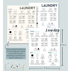 Laundry Care Symbols Instructions Magnet | Clothing Care Quick ...