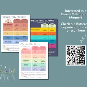 Printable Breast Milk Storage Guidelines Sheet, Postpartum Doula ...