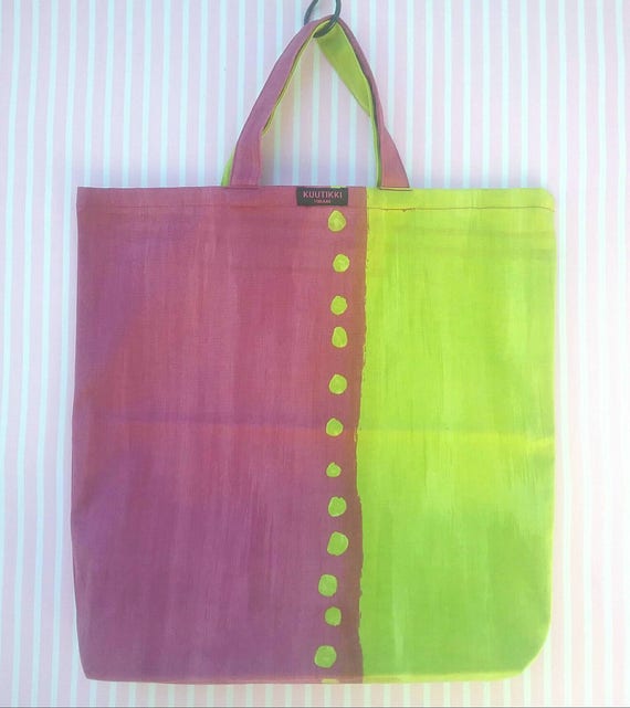 Handmade cotton fabric carrier bag | Etsy