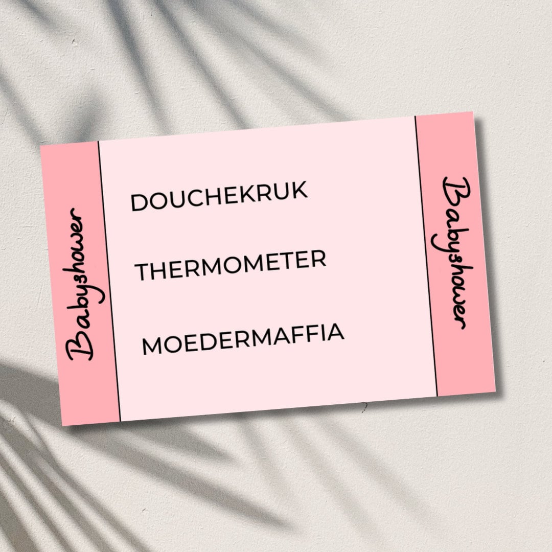 Baby Shower 30 Second Guessing Game 50 Cards Dutch Print PDF Pink - Etsy