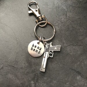Bang Bang Gun Shooter Key Chain Key Tag Rifle Handgun Keychain Pistol ...