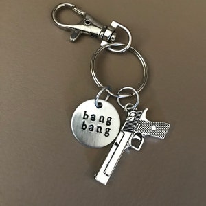 Bang Bang Gun Shooter Key Chain Key Tag Rifle Handgun Keychain Pistol ...