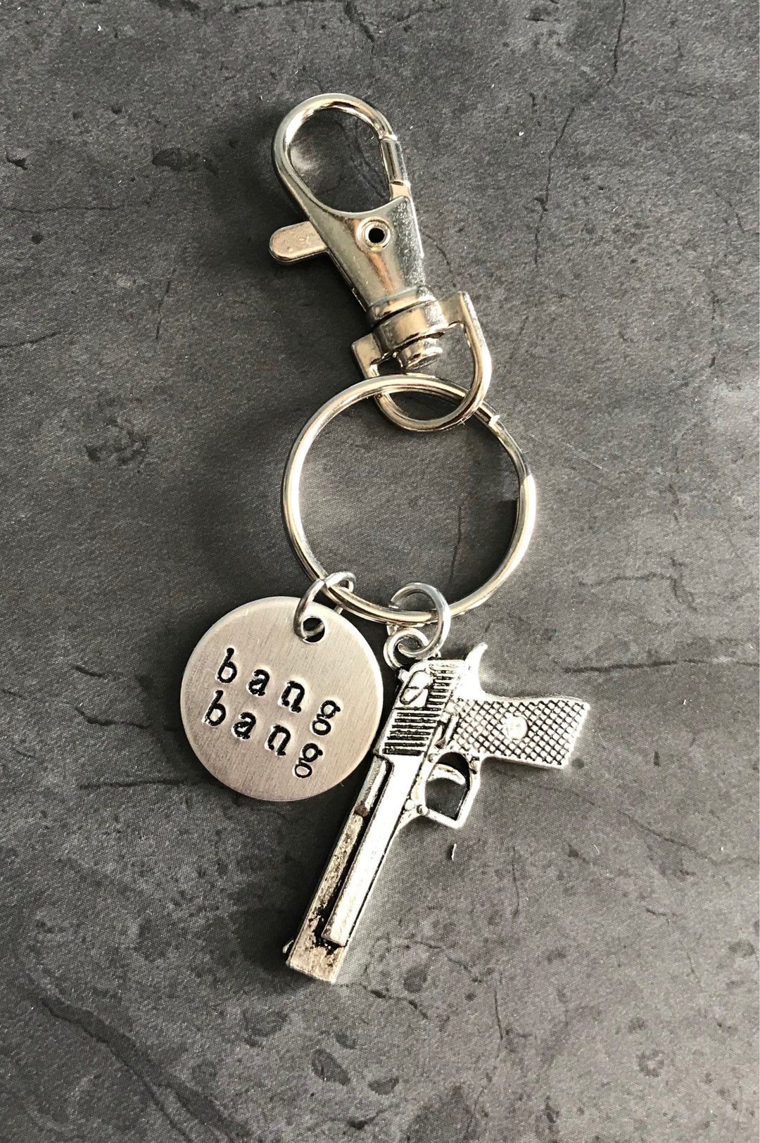 Bang Bang Gun Shooter Key Chain Key Tag Rifle Handgun Keychain Pistol ...