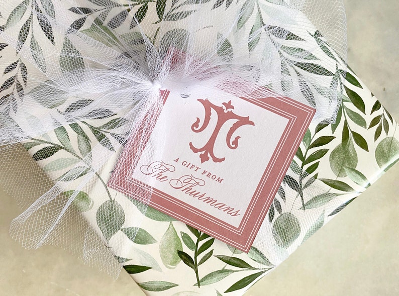Interlocking Monogram Calling Cards Initial Enclosure Cards - Etsy