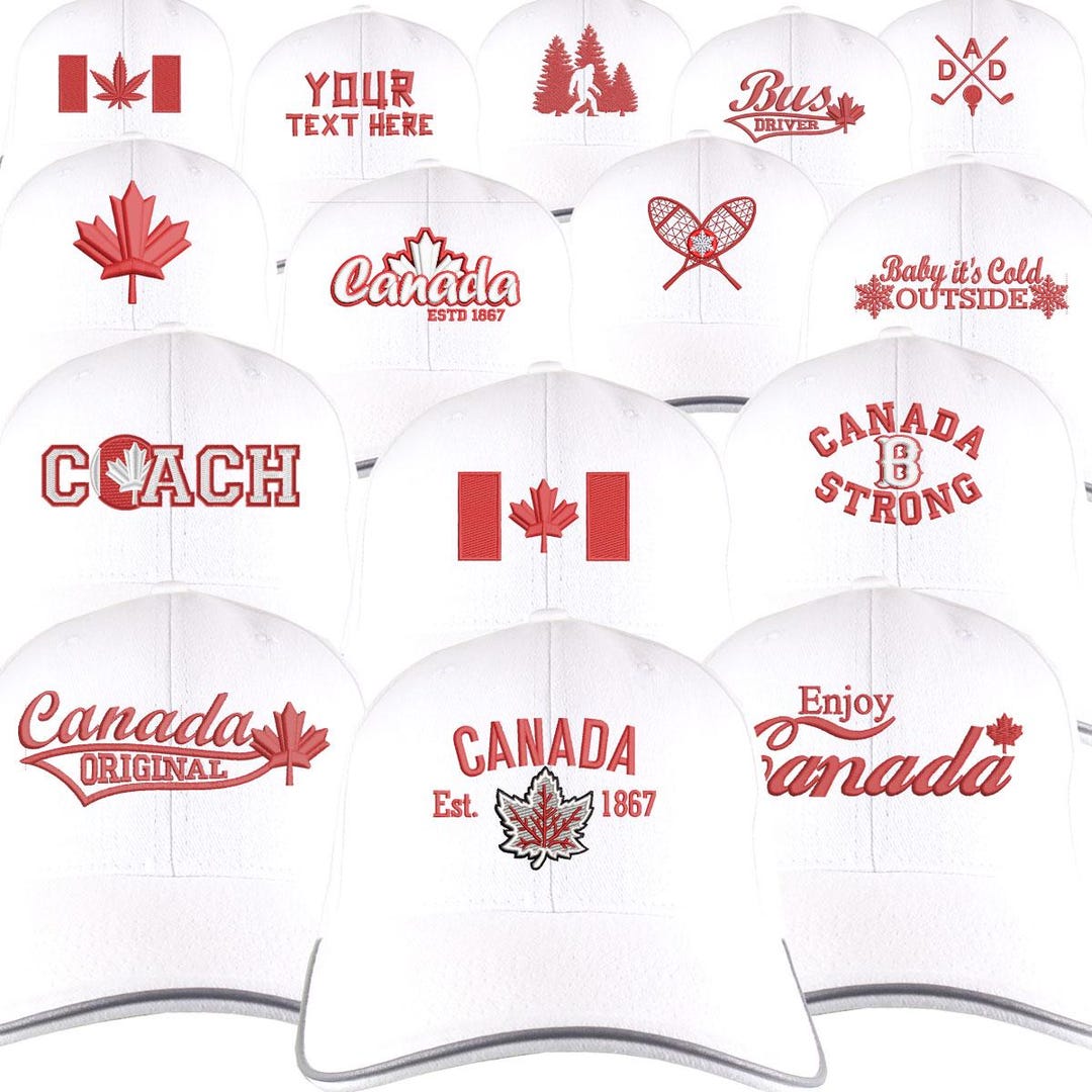 Embroidered Canadian Baseball Cap: Personalized Maple Leaf Design - Etsy