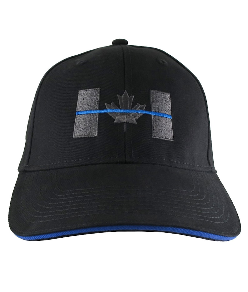 Canadian Thin Blue Line Canada Police Symbolic Embroidery on | Etsy