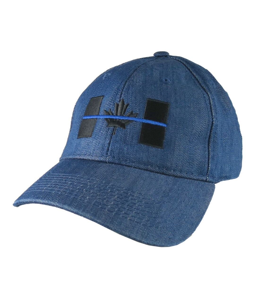 Canadian Thin Blue Line Denim Baseball Cap - Embroidered - Etsy