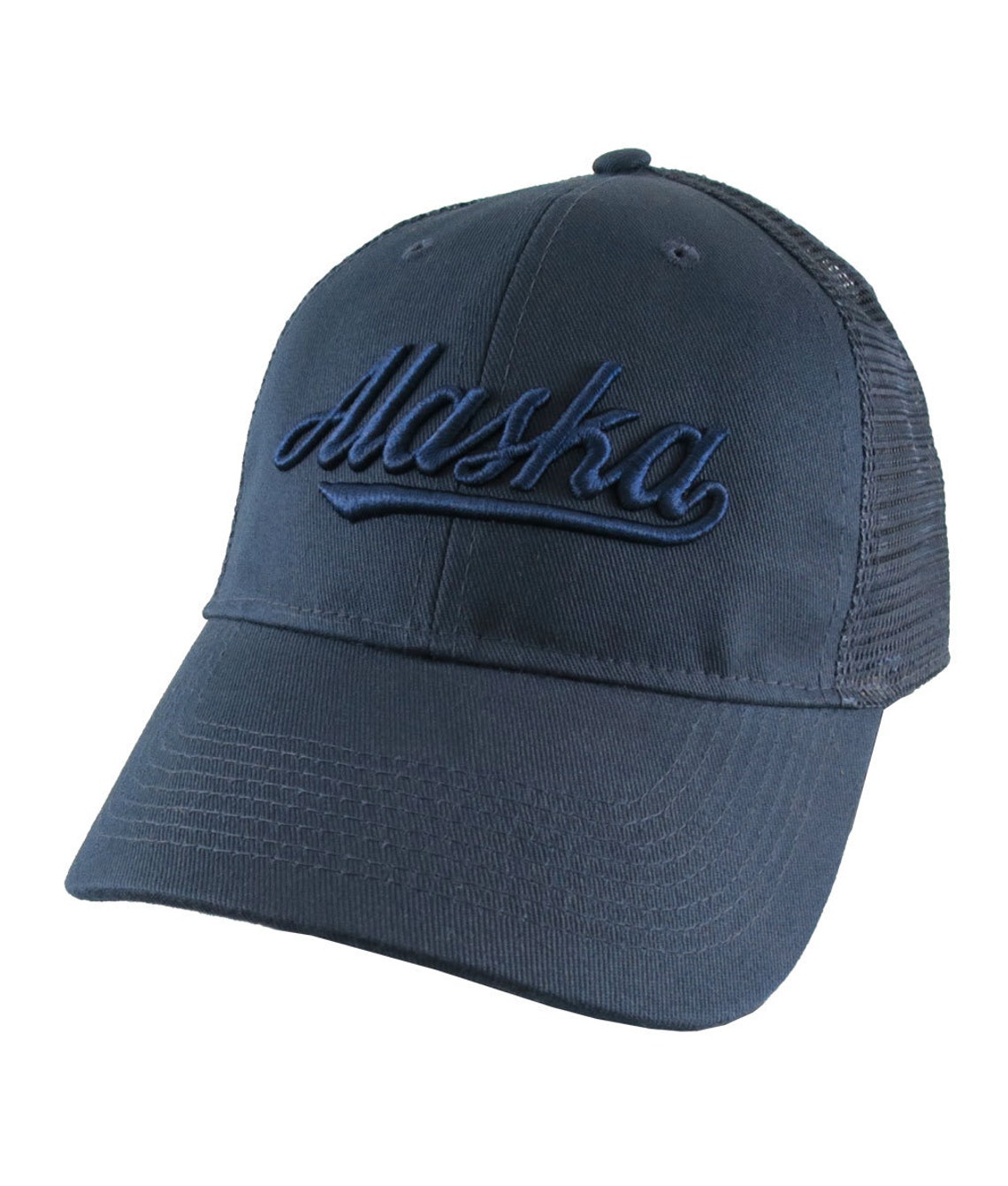 Alaska State 3D Puff Raised Navy Blue Embroidery Design on an - Etsy