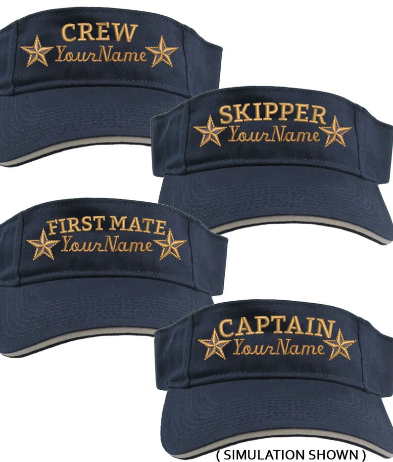 Custom Personalized Your Name on Captain First Mate Skipper | Etsy