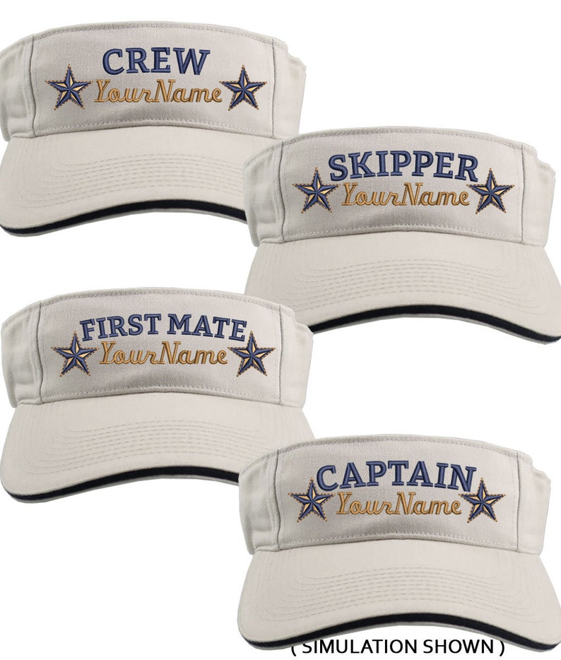Custom Personalized Your Name on Captain First Mate Skipper | Etsy