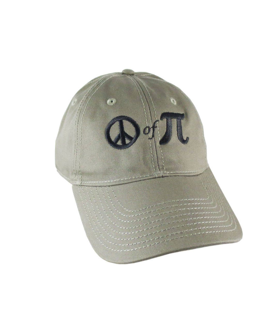 Piece of Pie Peace of Pi Math Pun Embroidery Adjustable Khaki Green ...