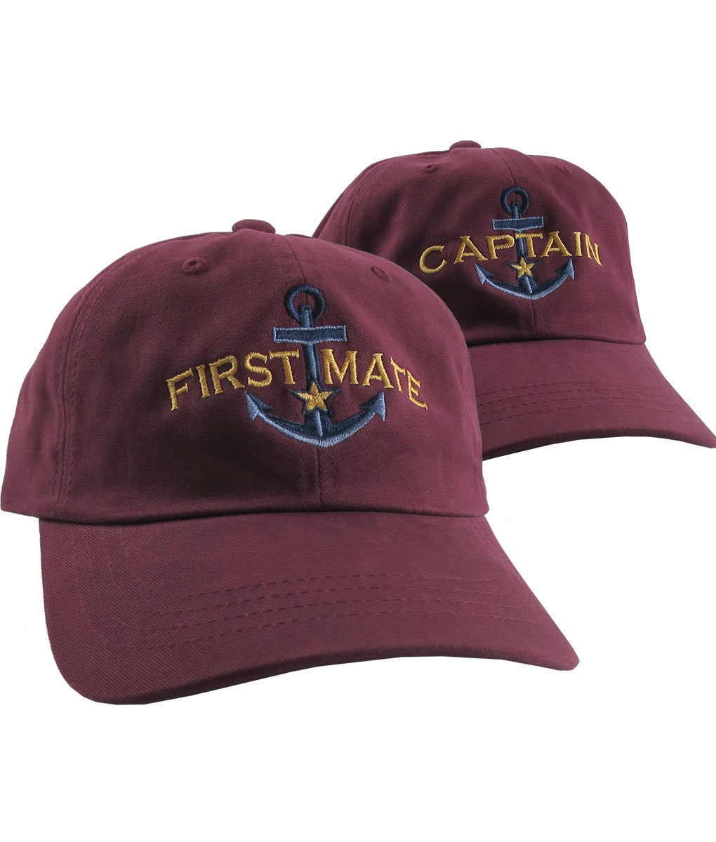 Captain and First Mate Nautical Couple Embroidery on | Etsy