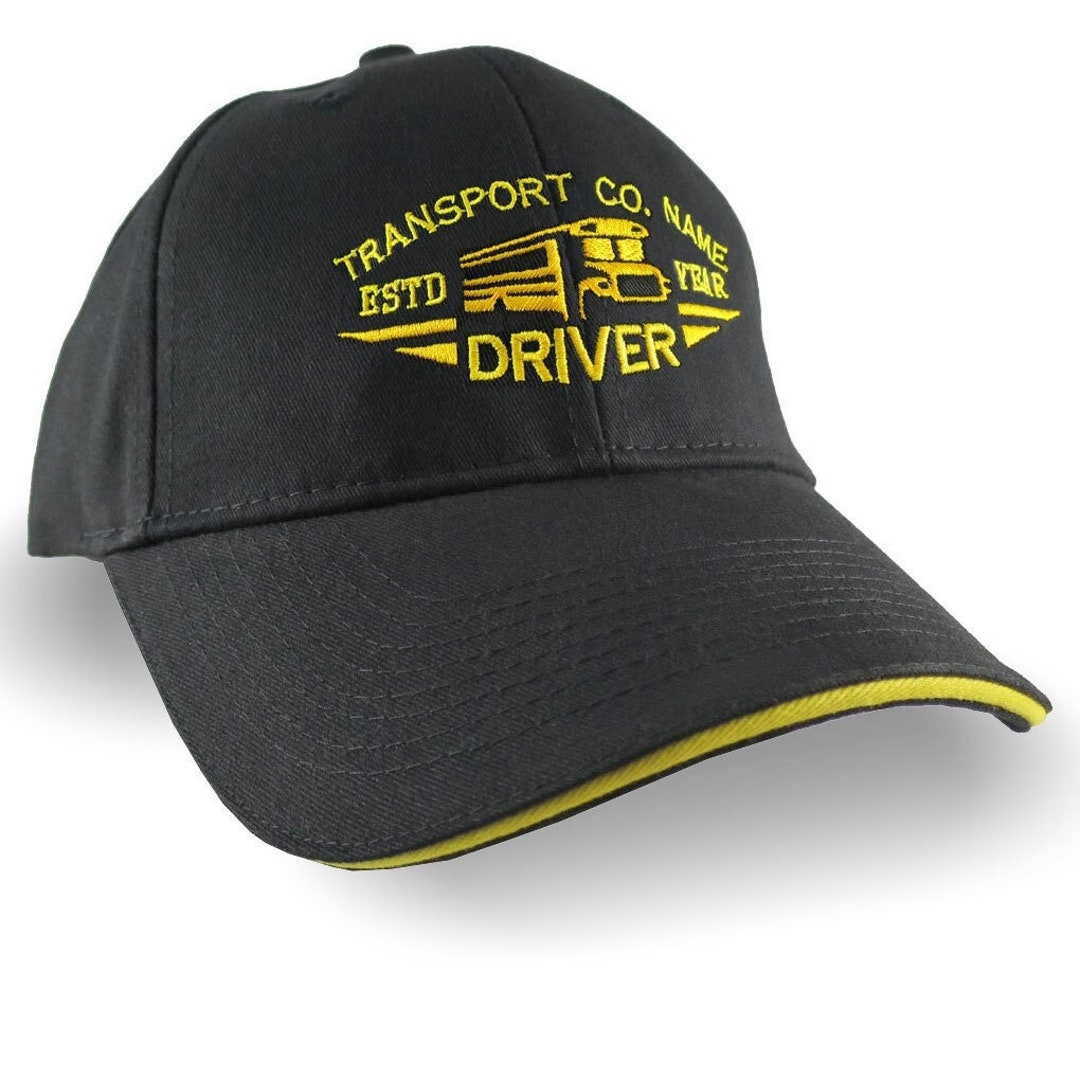 Personalized Bus Driver Yellow School Bus Driver Embroidery Design on ...