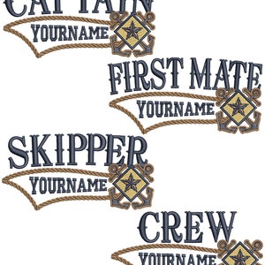 Nautical Star Crossed Rope Anchors Boat Captain and Crew Personalized ...