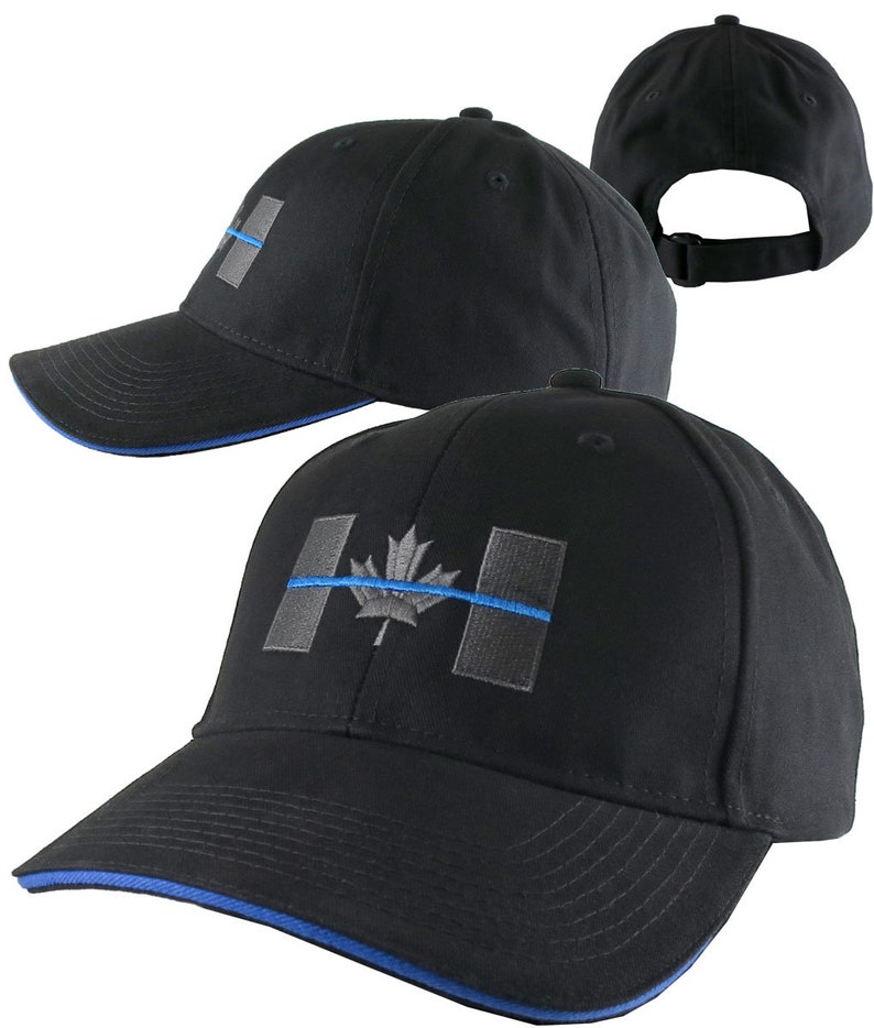Canadian Thin Blue Line Canada Police Symbolic Embroidery on | Etsy