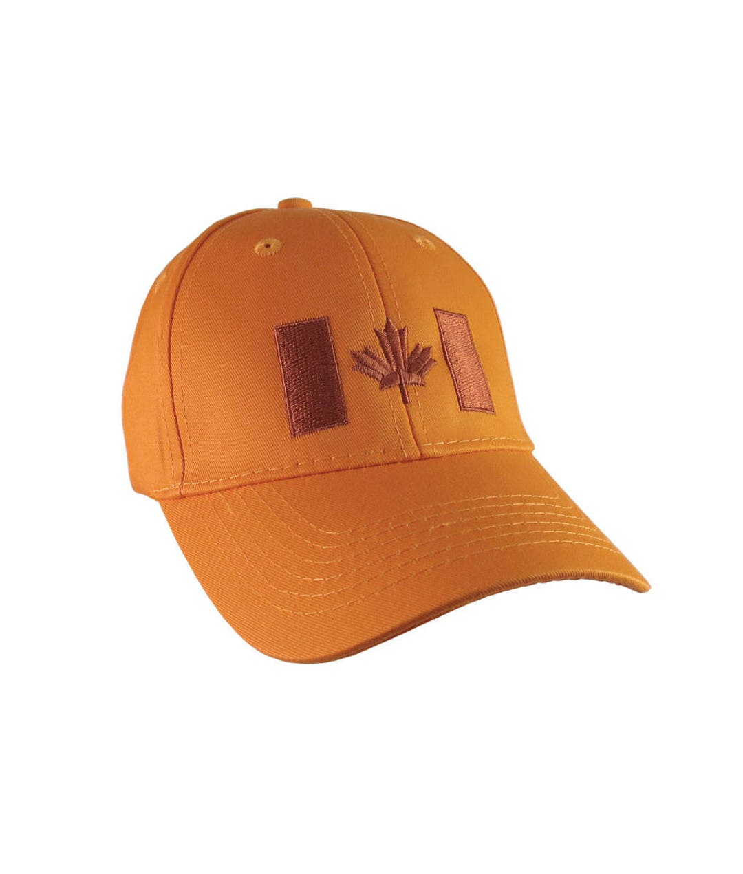 Kids Canadian Flag Baseball Cap: Copper Embroidery, Orange Cotton Twill ...