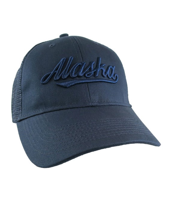 Alaska State 3D Puff Raised Navy Blue Embroidery Design on an - Etsy