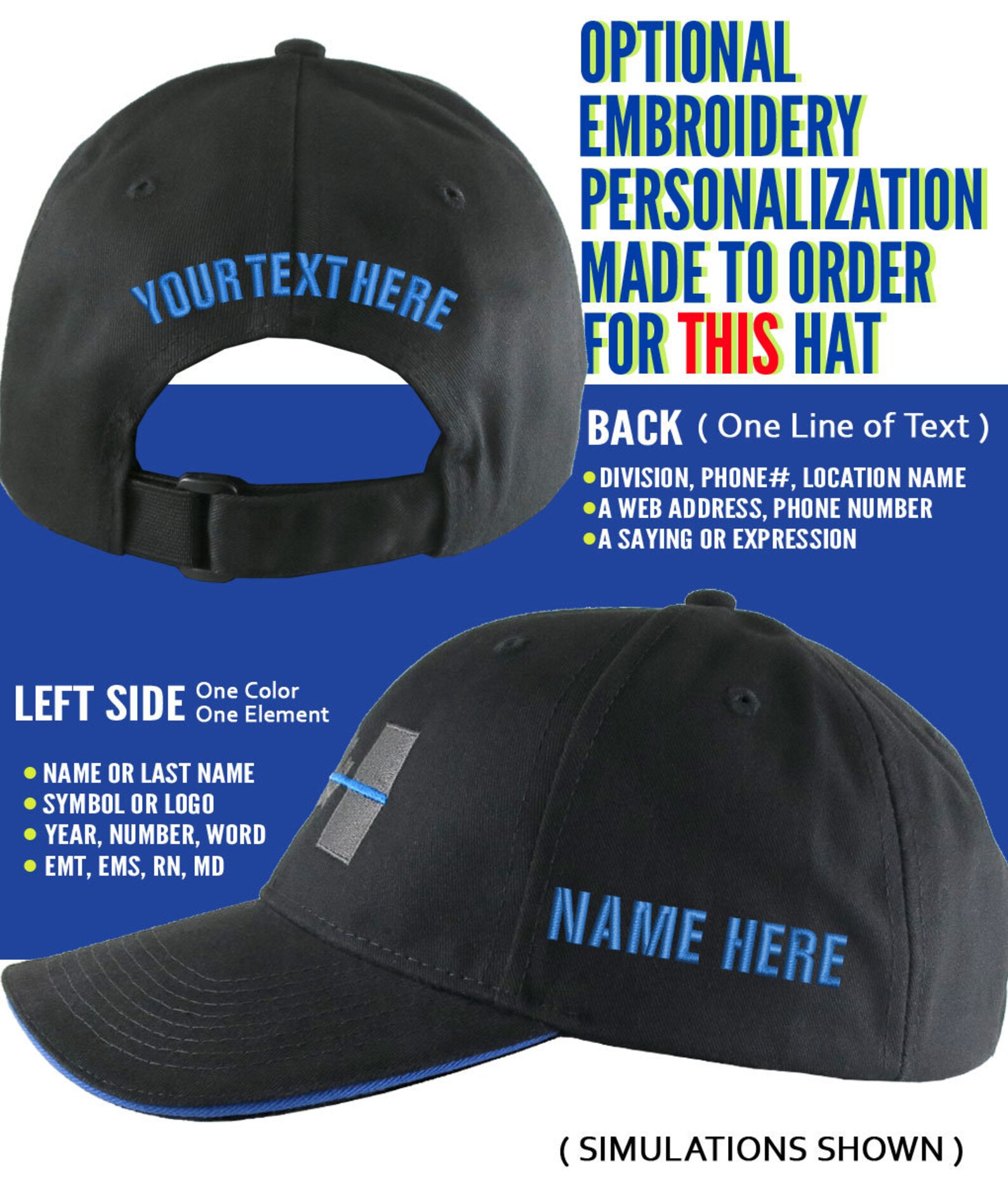 Canadian Thin Blue Line Canada Police Symbolic Embroidery on | Etsy