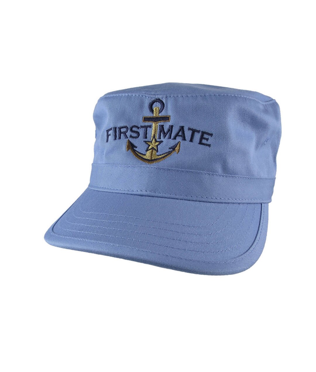 Nautical Cadet Cap: Golden Anchor, First Mate Embroidery - Etsy