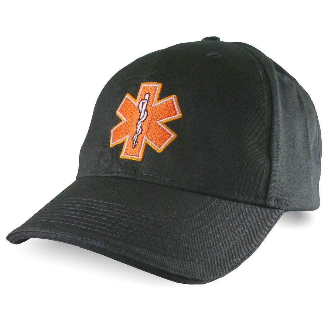 Paramedic Search and Rescue Star of Life Embroidery on Adjustable Black ...