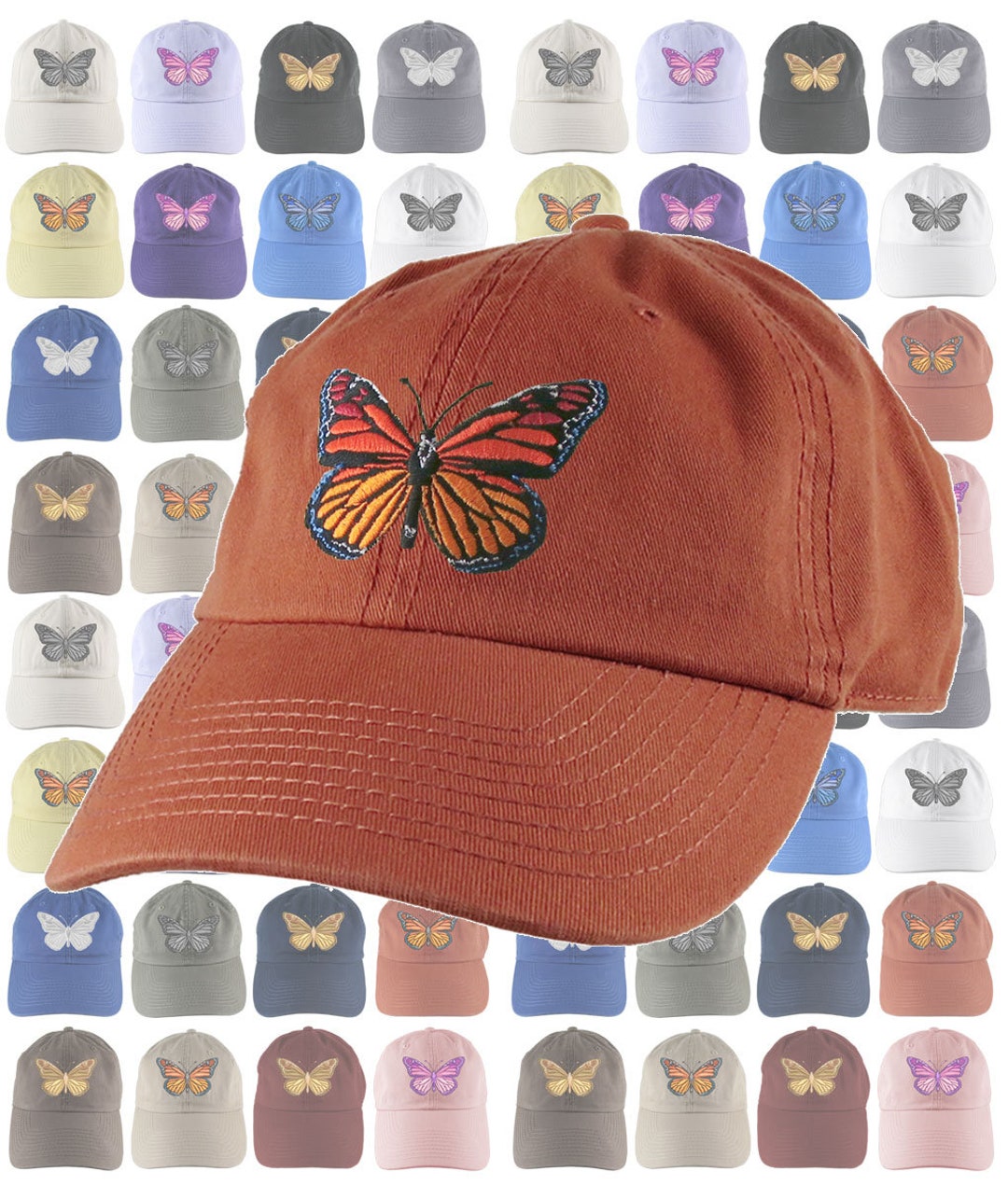Custom Large Colorful Monarch Butterfly Embroidery on an - Etsy