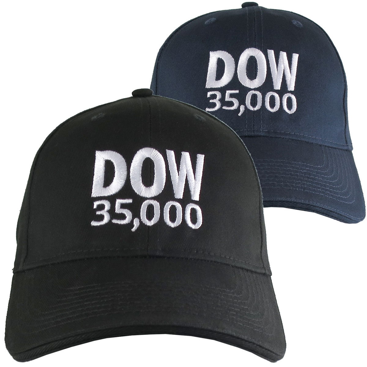 NYSE Hat Dow 35000 Stock Broker Custom Embroidery Adjustable Navy or ...