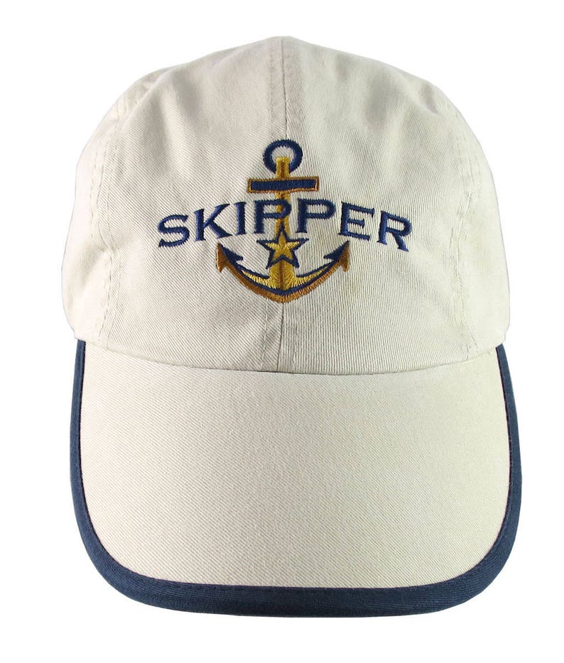Nautical Star Anchor Skipper Embroidery Polo Style 5 Panel - Etsy