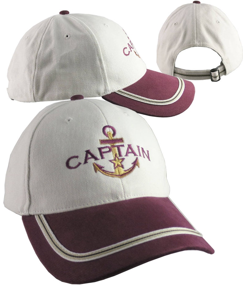 Nautical Star Anchor Captain and Crew Embroidery Adjustable - Etsy