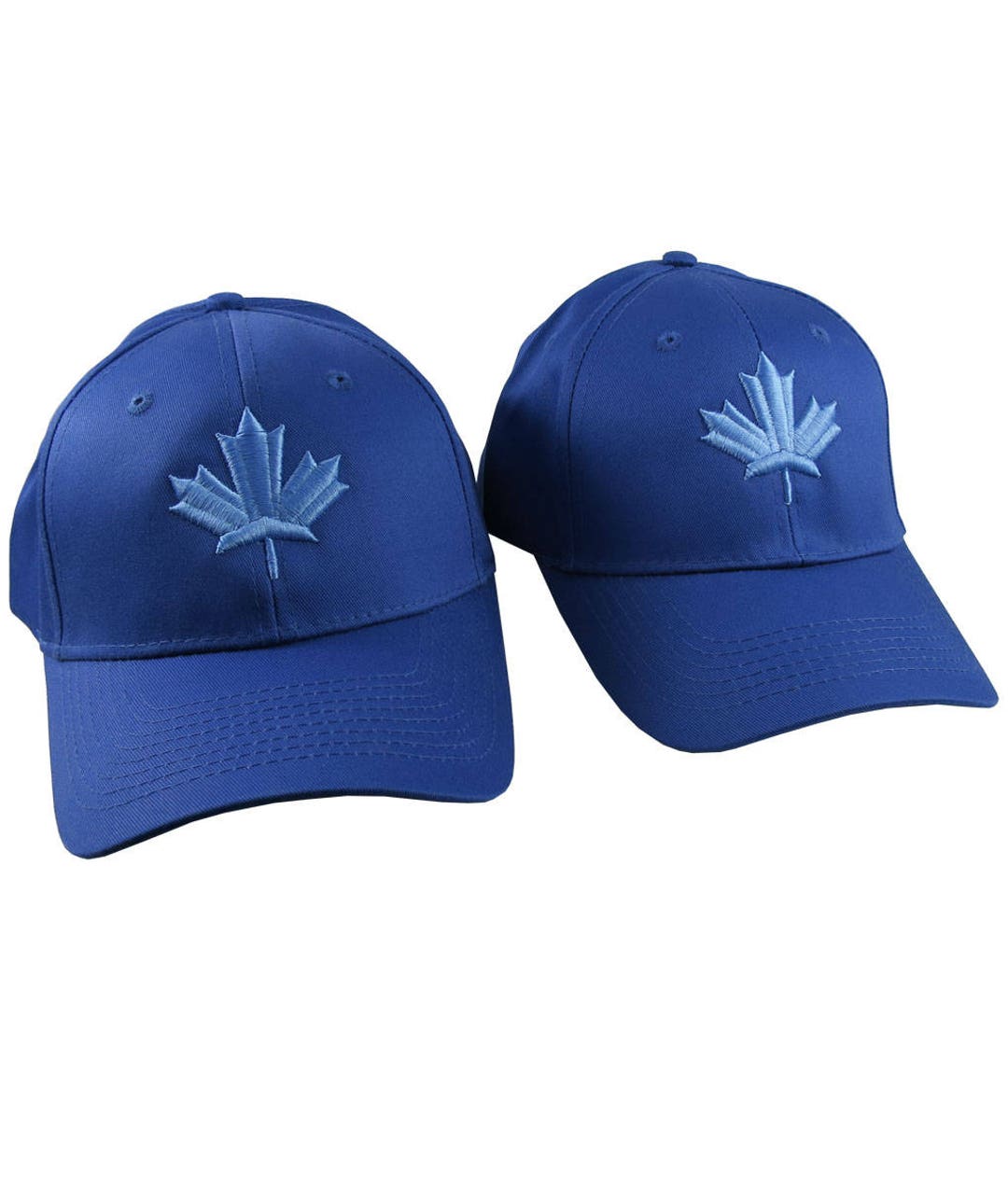 Pair of Canadian Blue Maple Leaf 3D Puff Style Embroidery Designs on 2 ...