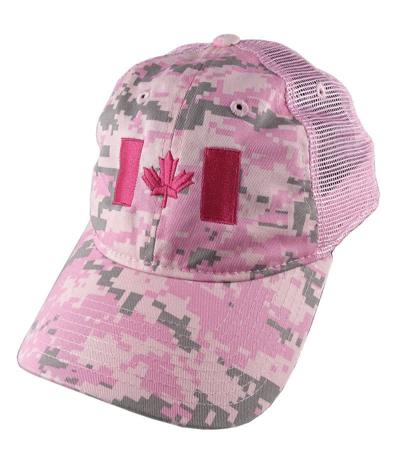 Canadian Flag Canada Hot Pink Embroidery on a Pink Digital - Etsy Canada