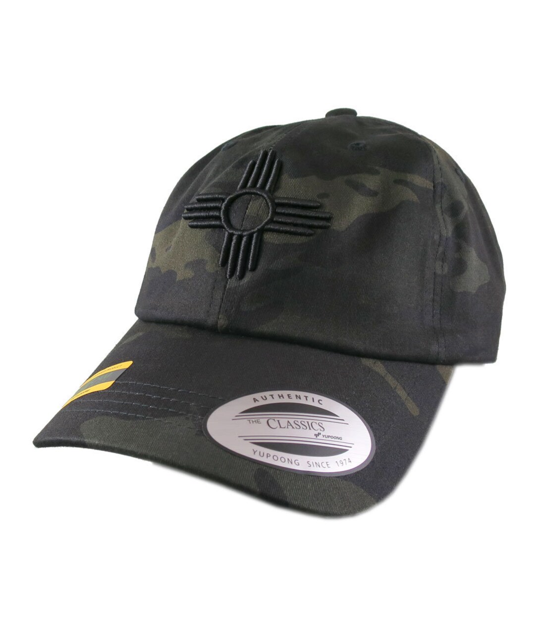 New Mexico State Flag Zia Symbol Black 3D Puff Embroidery Design ...