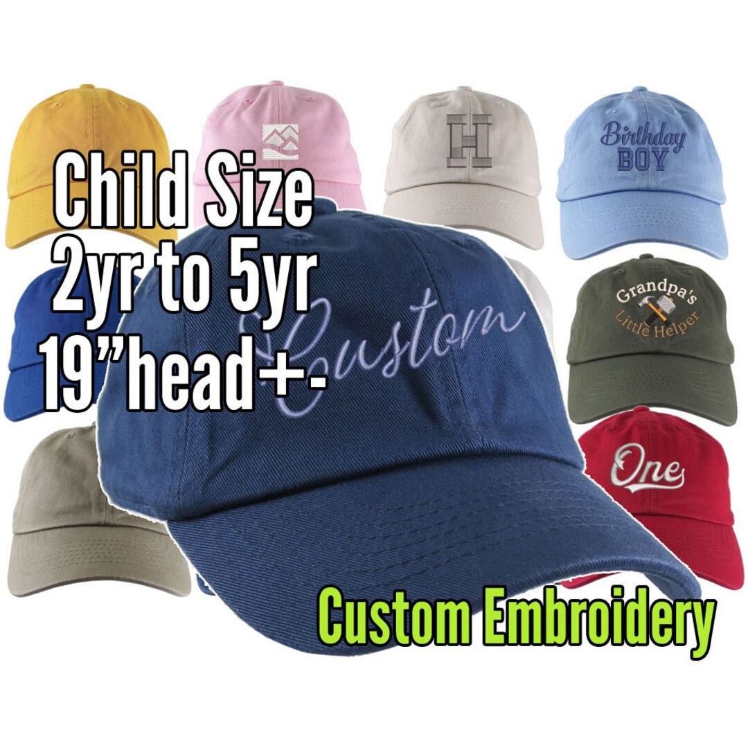 Toddler Baseball Cap: Custom Embroidered Dad Hat, 2-5 Yr - Etsy