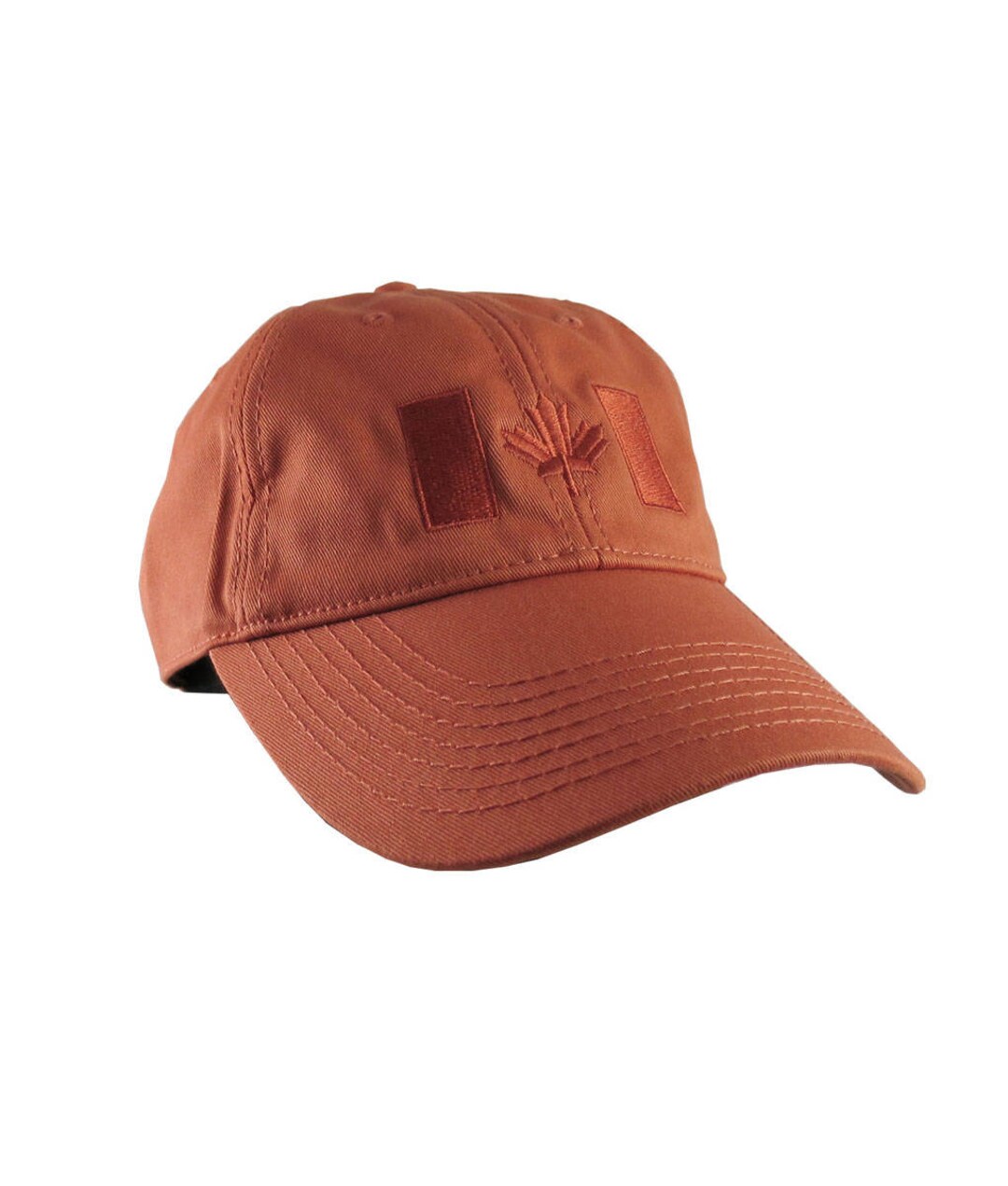 Canadian Flag Burnt Orange Embroidery Design on a Burnt Orange ...
