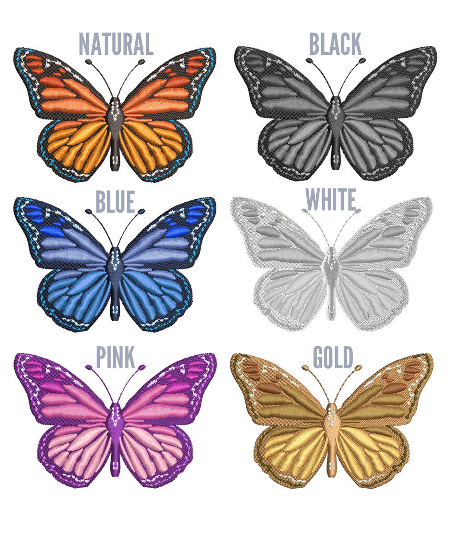 Custom Large Colorful Monarch Butterfly Embroidery on an - Etsy