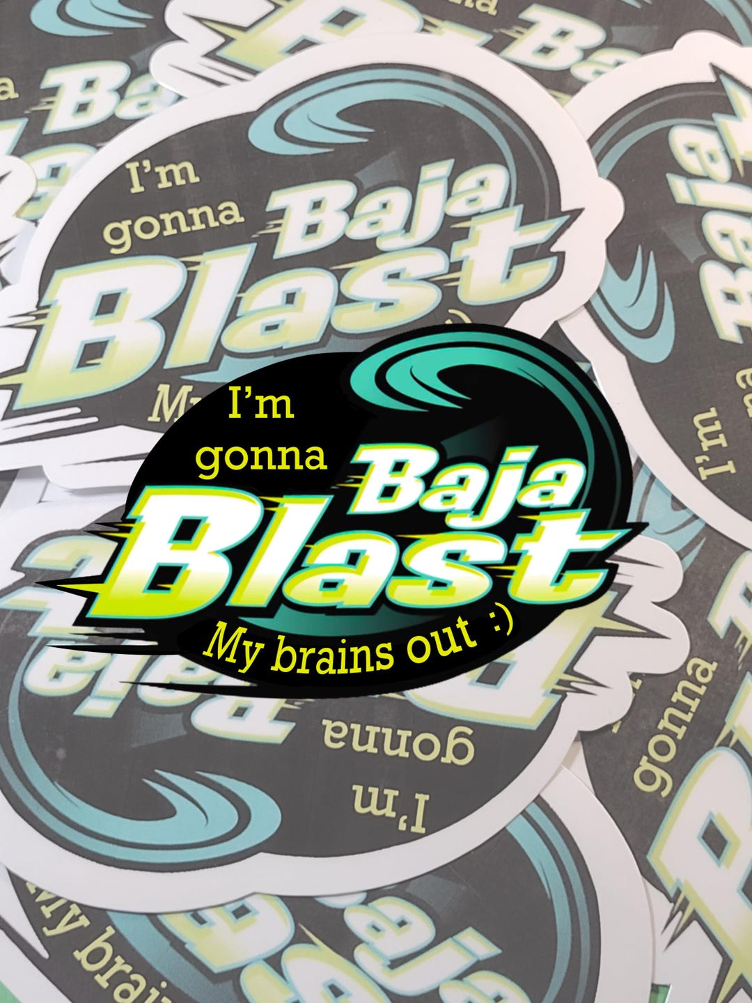 Baja Blast Drink Inspired Meme Sticker - Etsy