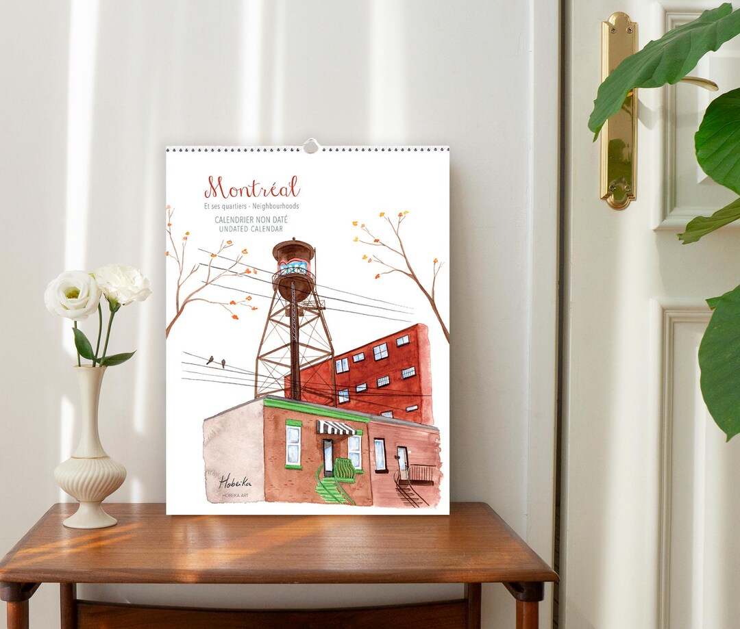 2025 MONTREAL CALENDAR, Undated, Bilingual, Planner, Made in Quebec ...