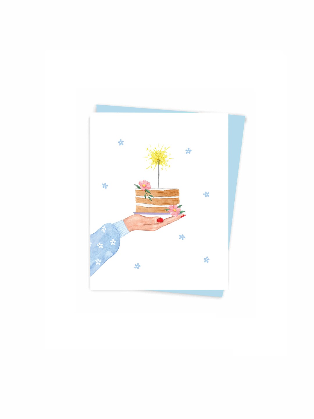 Mini Greeting Card Birthday Cake Eco Friendly Made in Canada Mini Carte ...