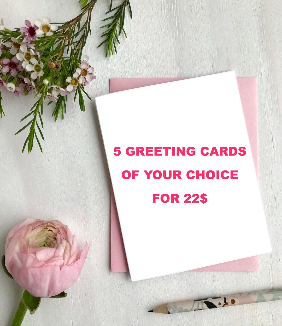 5 Greeting Cards of Your Choice, Card Bundle Made in Quebec 5 Cartes De ...