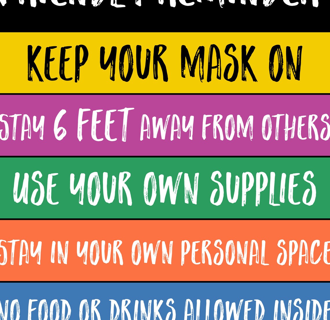 Physical Distancing 2 PRINTABLE Poster Classroom Safety | Etsy