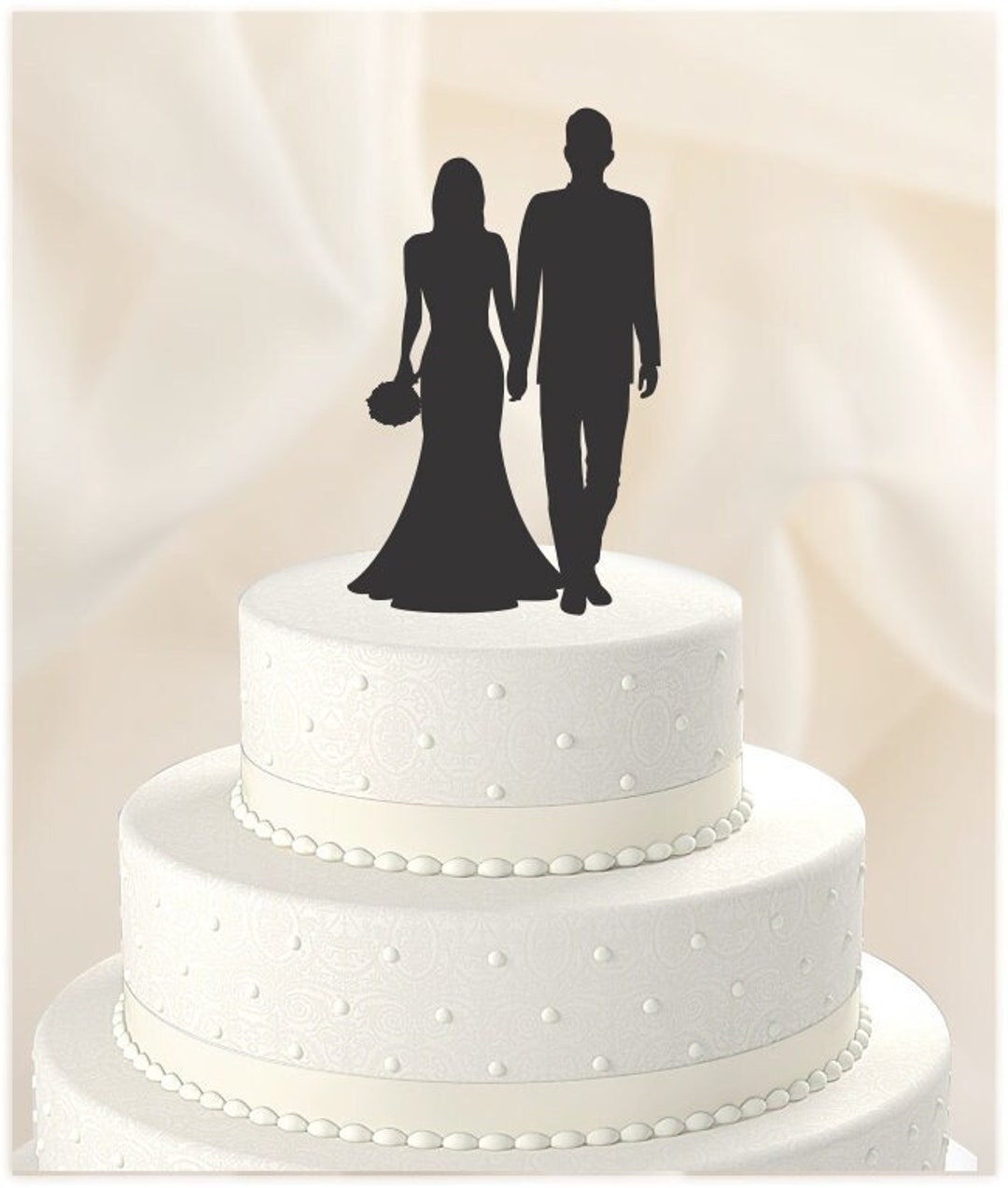 Wedding Cake Topper, Bride and Groom Holding Hands, Acrylic [CT86] - Etsy